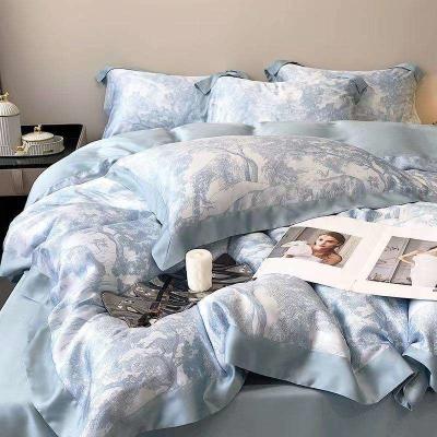 Cina Migliora la tua biancheria da letto di nozze con Tencel Set biancheria da letto e set di cuscino stampato in vendita