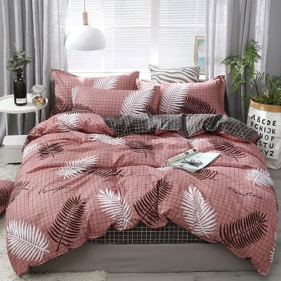 Cina Numero di fili 400TC Disegni personalizzati Set di copertura di copriletto di cotone con 4 pezzi Set di lenzuola da letto in vendita