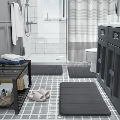 Cina Confortevole e resistente tappeto da bagno a schiuma per la memoria 3pcs tappeti da bagno in vendita