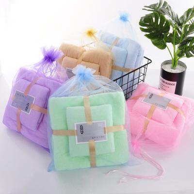 中国 SPA のための長方形のサンゴ毛浴巾セット ホーム ギフト 販売のため