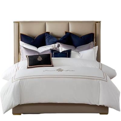 中国 Percale ヨーロッパのスタイルと高級刺身ロゴのカスタムコットンホテルベッドセット 販売のため