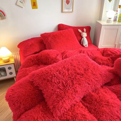Cina Set invernale di biancheria da letto calda in vetro in quattro pezzi in vendita