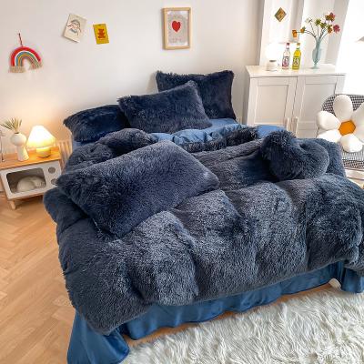 Cina Set invernale di biancheria da letto calda in vetro in quattro pezzi in vendita