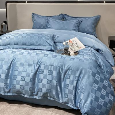Cina Polyester / lino / cotone Luxury Jacquard Set Lettiera Collezioni 4 Pcs Comforter in vendita