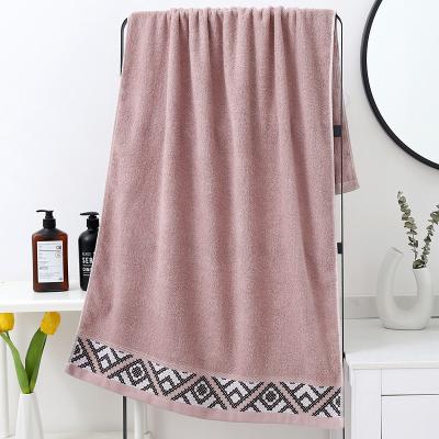 China Hoge wateropname Gewone gekleurde 100% katoenen baddoeken voor thuis Hotel Spa Ect Te koop