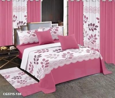 Cina Moda Fiore di nozze rosso 13pcs Set di biancheria da letto con taglia personalizzata e tende corrispondenti in vendita