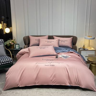 Cina Lyocell Geometric 100% Tencel Set Lettiera con Stripe Design Set di copertura di copriletto personalizzato in vendita
