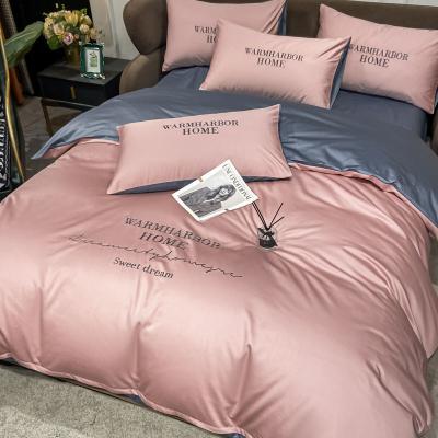 Cina Lyocell Geometric 100% Tencel Set Lettiera con Stripe Design Set di copertura di copriletto personalizzato in vendita