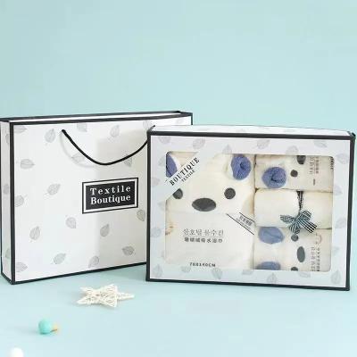 Cina Logo personalizzato Quick Dry 4 Piece Bath Towel Set Soft Touch Mani e Volto Stampa Luxury Towel Set per tutte le età in vendita