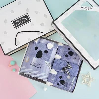 Cina Logo personalizzato Quick Dry 4 Piece Bath Towel Set Soft Touch Mani e Volto Stampa Luxury Towel Set per tutte le età in vendita