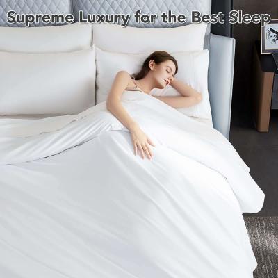 Cina Set di biancheria da letto Hilton di lusso 5 stelle biancheria da letto in 400TC Modello solido con copertura di copriletto personalizzata in vendita