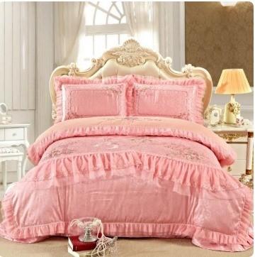 China 10-stuk luxe bruiloft beddengoed set met 200TC geweven katoenen stof beddoek en dekking Te koop