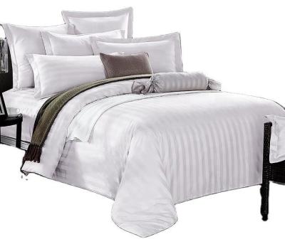 Cina Pantaloni da letto per hotel, cuscino singolo, doppio, di cotone/CVC 40S, 1 e 3 cm, strisce in vendita
