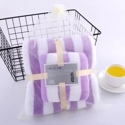 Cina Toaleta di poliestere tessuto Set di asciugamani da bagno Colore solido Spessore assorbente Rivestimento a margine largo in vendita