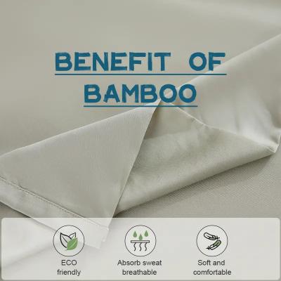 Cina Set di biancheria da letto in 4 pezzi non usa e getta di bambù a base di liocellula con stampa a colori solidi in vendita