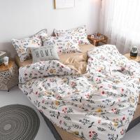 China Plain Style 4 Piece Polyester Quilt Bedding Set with Customization Options for sale