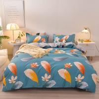 China Plain Style 4 Piece Polyester Quilt Bedding Set with Customization Options for sale