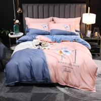 China 2023 Queen Size Cartoon Style Diagonal Printing Bedding Set with Diagonal Pattern for sale