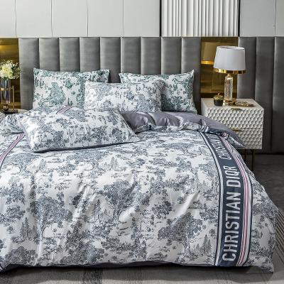 China 2023 Queen Size Cartoon Style Diagonale Bedden Set met Diagonale Patroon Te koop