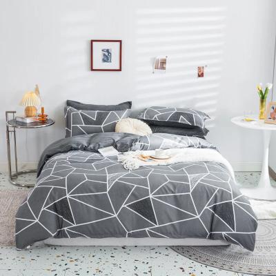 Cina Stampa geometrica Aloe Vera cotone Set di lenzuola da letto in quattro pezzi con stampa reattiva in vendita