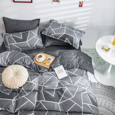 Cina Stampa geometrica Aloe Vera cotone Set di lenzuola da letto in quattro pezzi con stampa reattiva in vendita