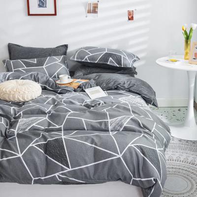 Cina Stampa geometrica Aloe Vera cotone Set di lenzuola da letto in quattro pezzi con stampa reattiva in vendita
