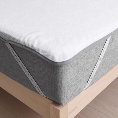 China Dimensão personalizada Cor branca sólida Protector de colchão Terry à prova d'água com faixas elásticas à venda