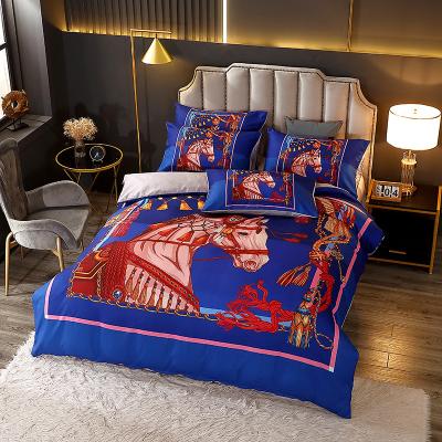 Cina Set di biancheria da letto di lusso con tende e copertura personalizzabile in vendita