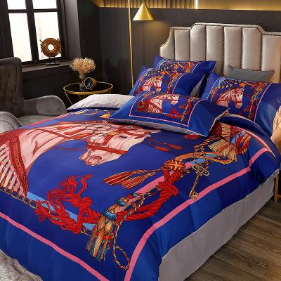 Cina Set di biancheria da letto di lusso con tende e copertura personalizzabile in vendita