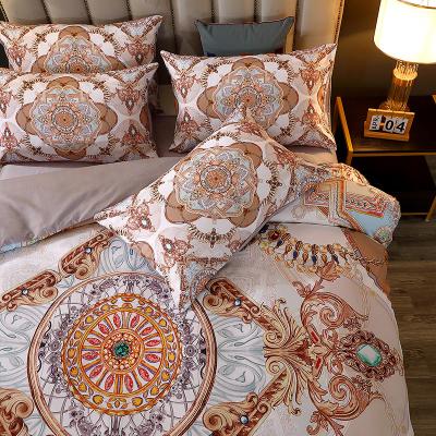 Cina Set di biancheria da letto per stampa digitale con copertura di copriletto in poliestere e lenzuola da letto di lusso in vendita