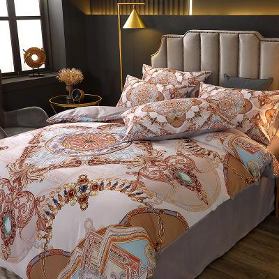 Cina Set di biancheria da letto per stampa digitale con copertura di copriletto in poliestere e lenzuola da letto di lusso in vendita