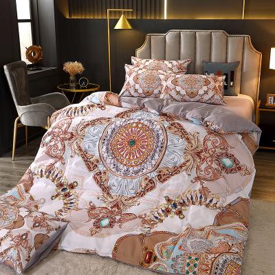 Cina Set di biancheria da letto per stampa digitale con copertura di copriletto in poliestere e lenzuola da letto di lusso in vendita