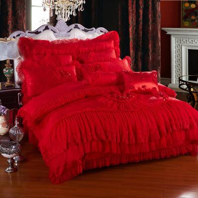 China 60 Count High End kant bedden Jacquard Stof Koningin 100% biologisch katoenen lakensets Te koop