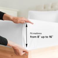 China Customized Size Breathable Cooling 100% Polyester Bedding Set Bed Sheet in Multiple Colors for sale