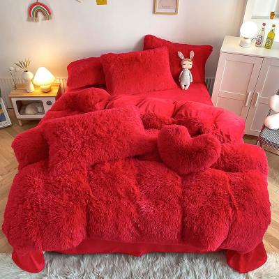 China Moderne Pink Princess dekbed sets voor herfst-winter Custom kerstcadeautjes winkels Te koop