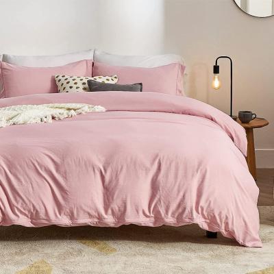 Cina Set di biancheria da letto lavabile da riempimento in poliestere con modello solido e chiusura a cerniera in vendita