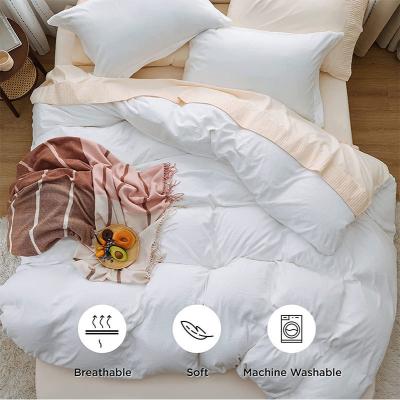 Cina Set di biancheria da letto lavabile da riempimento in poliestere con modello solido e chiusura a cerniera in vendita