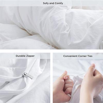 Cina Set di biancheria da letto lavabile da riempimento in poliestere con modello solido e chiusura a cerniera in vendita