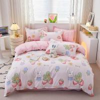 China Reactive Printing Simple Flower Pattern Polyester Bedding Set for Luxury Bed Sheet for sale
