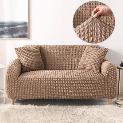China Super elastische driepersoonssofa's in lichte luxe stijl met Seersucker-stof Te koop