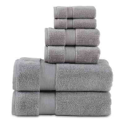 Cina 6 pezzi di asciugamani Bagno Custom Luxury Towel Sets 100% di cotone Rectangle Form Samples in vendita