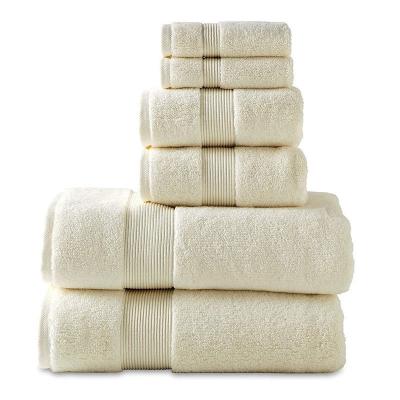 Cina 6 pezzi di asciugamani Bagno Custom Luxury Towel Sets 100% di cotone Rectangle Form Samples in vendita