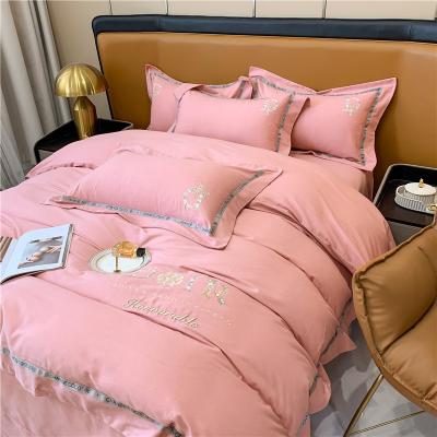 Cina Norme nazionali Difficienza del colore Grado 200TC Ricamo Letto Lenzuola Piatta Set Letto ASD01 in vendita