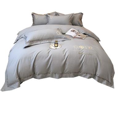 Cina Set di biancheria da letto in cotone ricamata per tutte le stagioni Eco-friendly and soft hand feel for bedroom in vendita