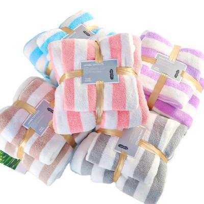 China Verkoop solide kleur microfiber koraal vlies baddoek voor thuis Te koop