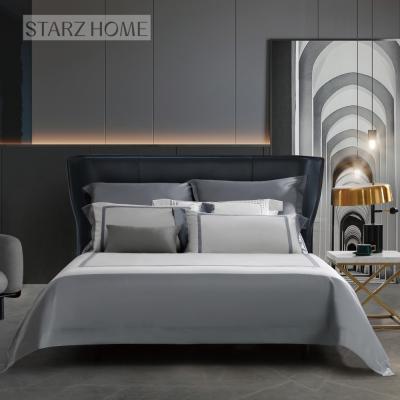 China 100% katoen jacquard beddengoed set voor moderne eenvoudige ontwerp huis dekens en lakens Te koop