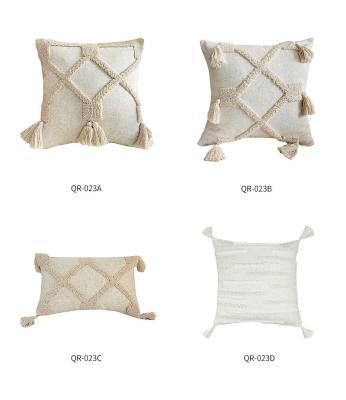 China Customizado Wabi-sabi estilo boêmia Linho 3D Tipo Loop Veludo Tassel almofada à venda
