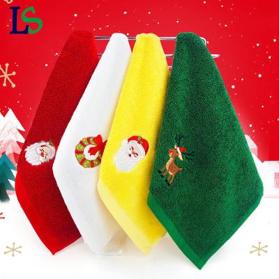 Cina Set regalo di asciugamani per Natale 2023 Asciugamani di cotone ipoallergenici in scatola regalo con ricamo in vendita