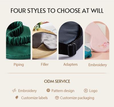 Cina Moderno stile di semplicità Mulberry Silk Sleep blindfold con logo personalizzato in vendita