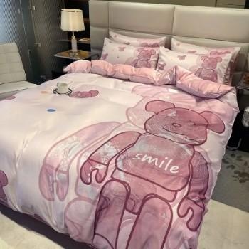 Cina Set di lenzuola da letto in cotone spazzolato in 4 in 1 in colori diversi per casa e hotel di lusso in vendita
